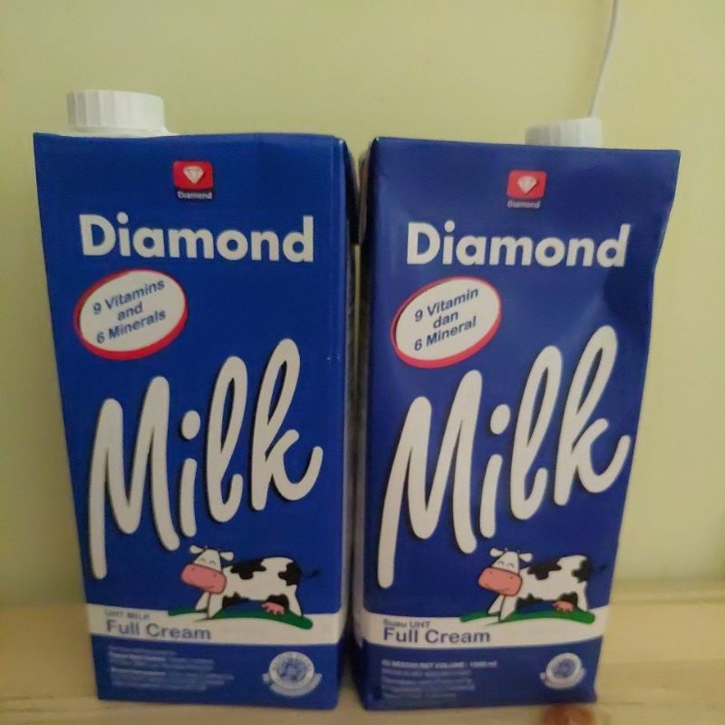 Jual Susu UHT Diamond Full Cream 1 Liter / 1L | Shopee Indonesia