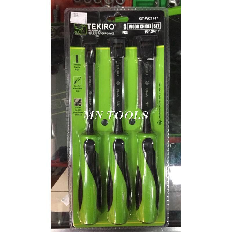 Jual TEKIRO GT-WC1747 Wood Chisel Set 3 Pcs - Tatah Pahat Kayu Set 3 ...