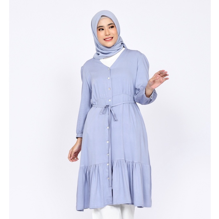 Jual Baju Tunik Polos Wanita Rempel Susun Bawah Fit L-XL ...