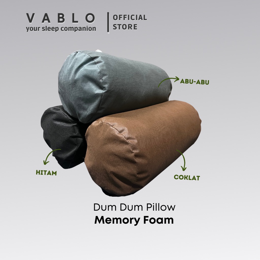 Jual Vablo Bantal Dum Dum Memory Foam - bolster pillow - Uk40x22CM ...