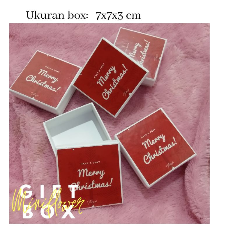 Jual Kotak Untuk Souvernir Pesta & Natal ukuran 7x7x3 cm dengan cetak ...