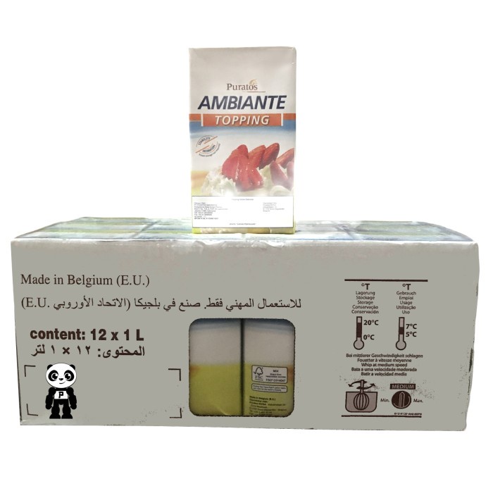 Jual Puratos Ambiante Topping 1 Dus Isi 12 X 1L Non Dairy Whipping ...