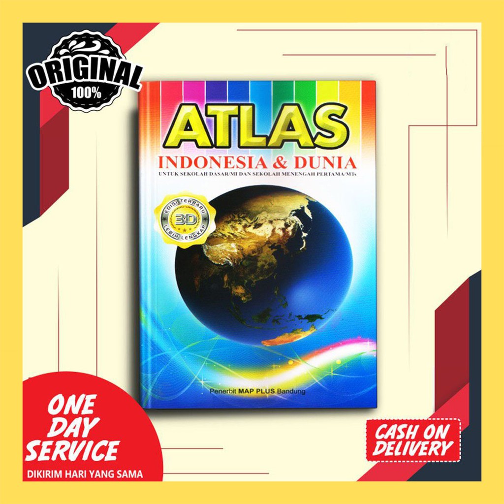 Jual ATLAS INDONESIA DUNIA - EDISI TERBARU 3D Best Seller | Shopee ...