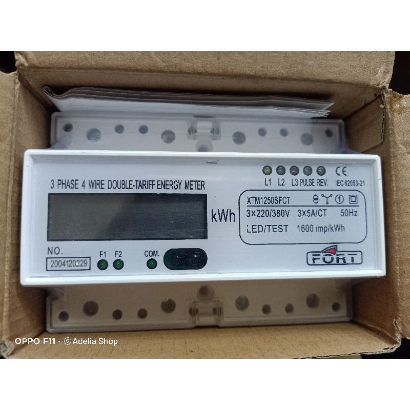 Jual KWH METER / Multi Rate / Double Tarif BY CT 3 PHASE ../5A TYPE XTM1250SFCT (LCD) FORT ...