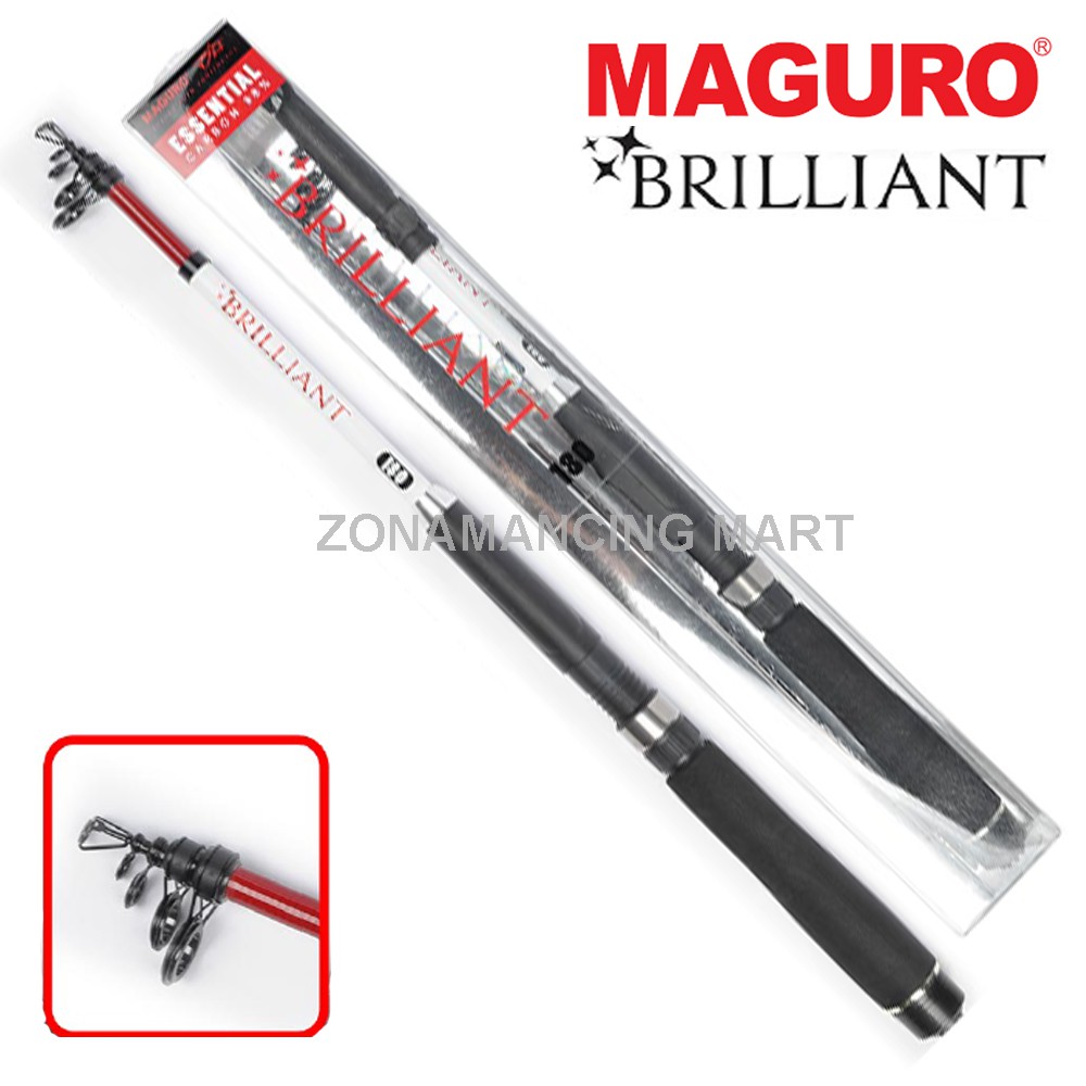 Jual Joran Antena MAGURO BRILLIANT | Joran Teleskopik kaku Carbon Solid | Shopee Indonesia