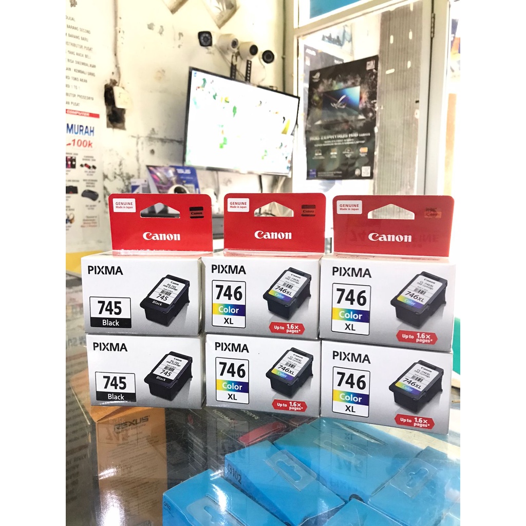 Jual Cartridge CANON PIXMA 745/746 Black And Colour Original | Shopee ...