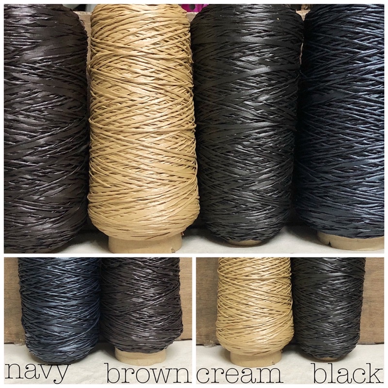 Jual Benang Rajut Rafia Paper NEW tape ( Waterproof Raffia Paper Yarn ...