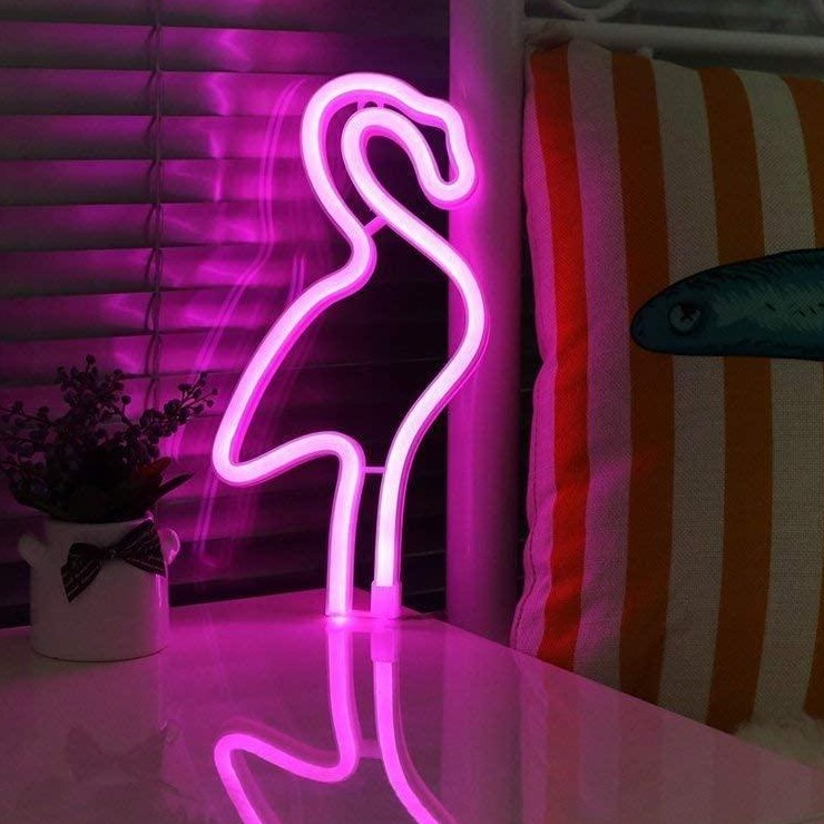 Jual Flamingo PINK Neon LED - Lampu Neon Angsa Bangau - Dekorasi Kamar ...