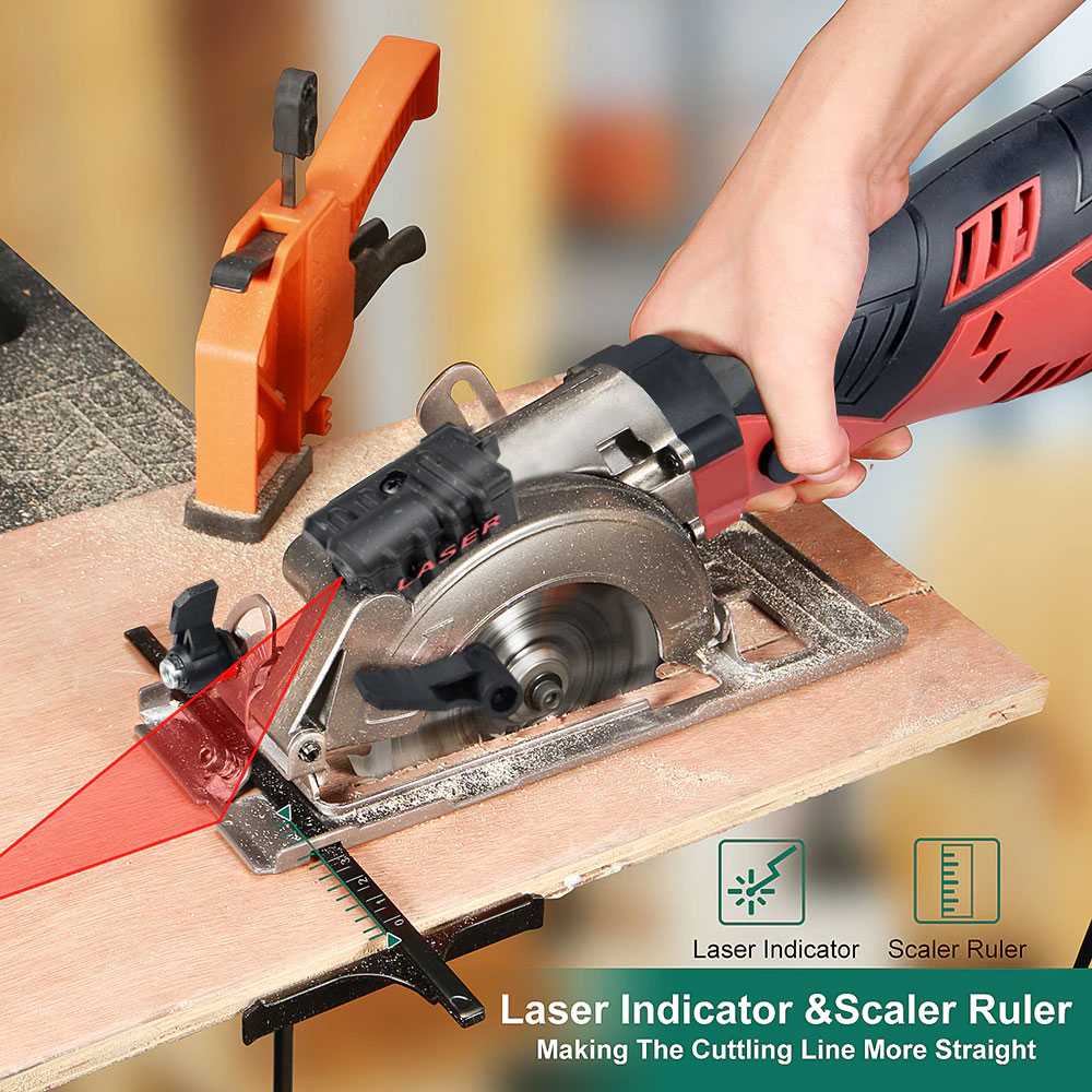 Jual Gergaji Mesin Mini Plunge Circular Saw 600W with Laser Graji Pasah ...