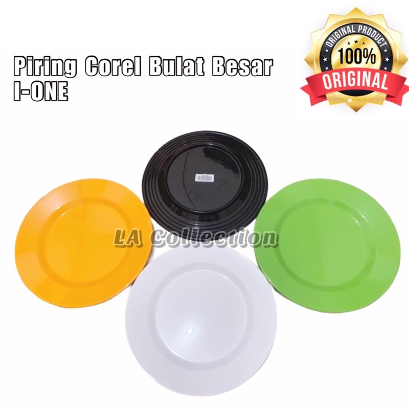 Jual I-ONE Piring Bulat Corel Besar / Piring Plastik Corel / Piring ...