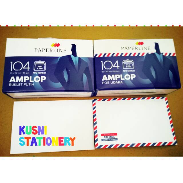 Jual Amplop Paperline 104 Polos / Amplop Paperline 104 Air Mail isi 100 ...