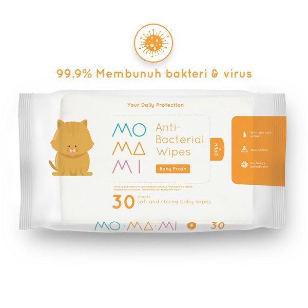 Jual MoMaMi Antibacterial Wipes | Shopee Indonesia