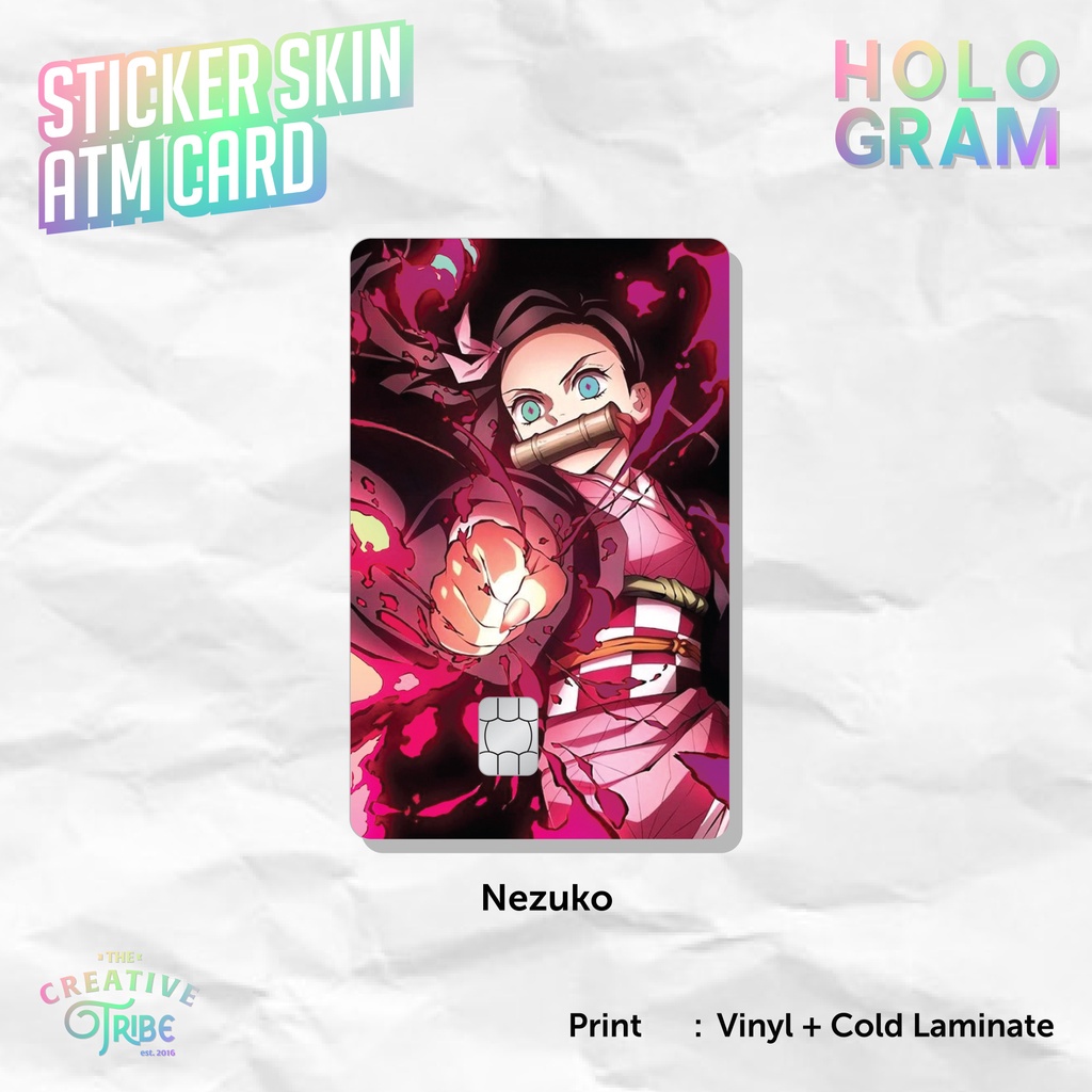 Jual Nezuko - Sticker Skin Card HOLOGRAM - Vinyl ATM Debit Credit ...