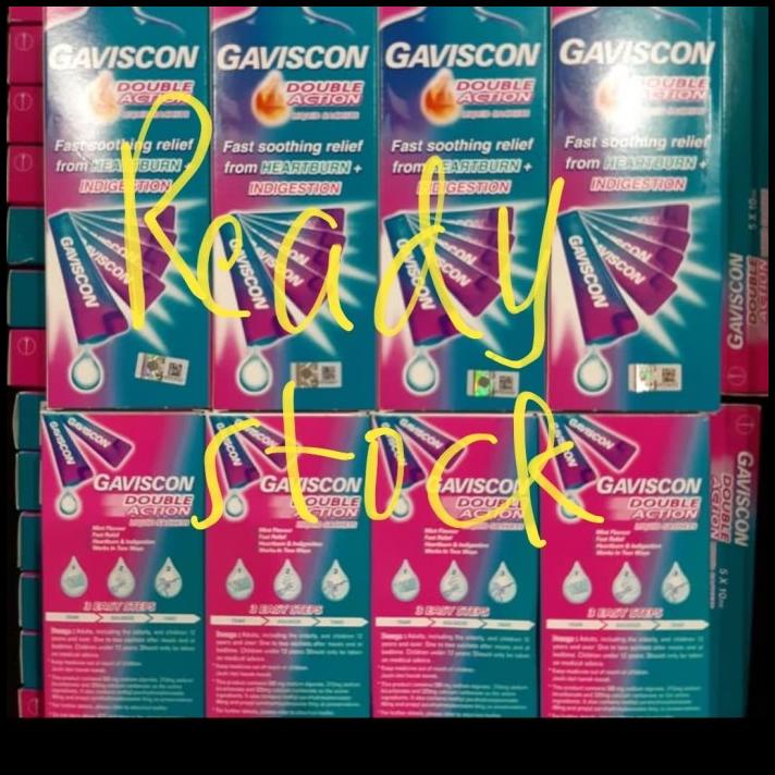 Jual Gaviscon Double Action 5 X 10Ml Obat Maag Liquid Sachet | Shopee ...