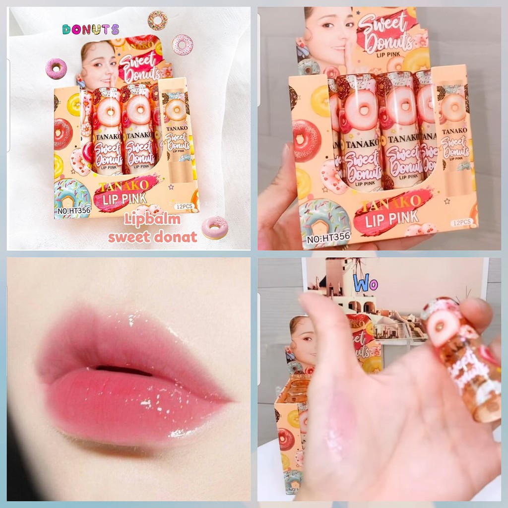Jual [1 BUAH] TANAKO LIP PINK Sweet Donuts Kode HT356 | Shopee Indonesia
