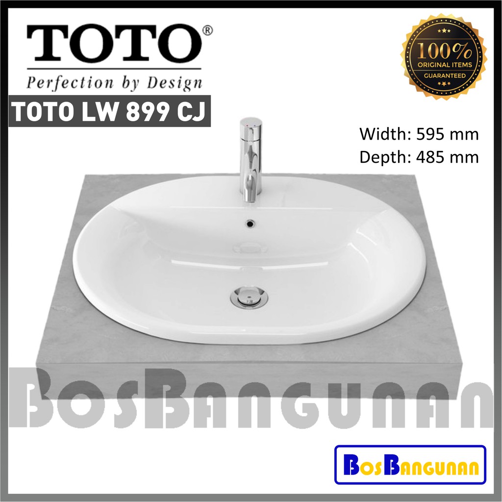 Jual Wastafel TOTO LW 899 CJ Counter / Washtafel Meja Omni TOTO LW899CJ ...