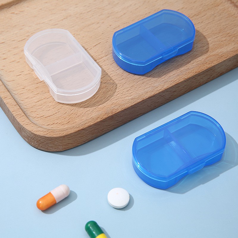 Jual Kotak Tempat Penyimpanan Obat Plastik Kecil (2 Sekat) | Shopee ...