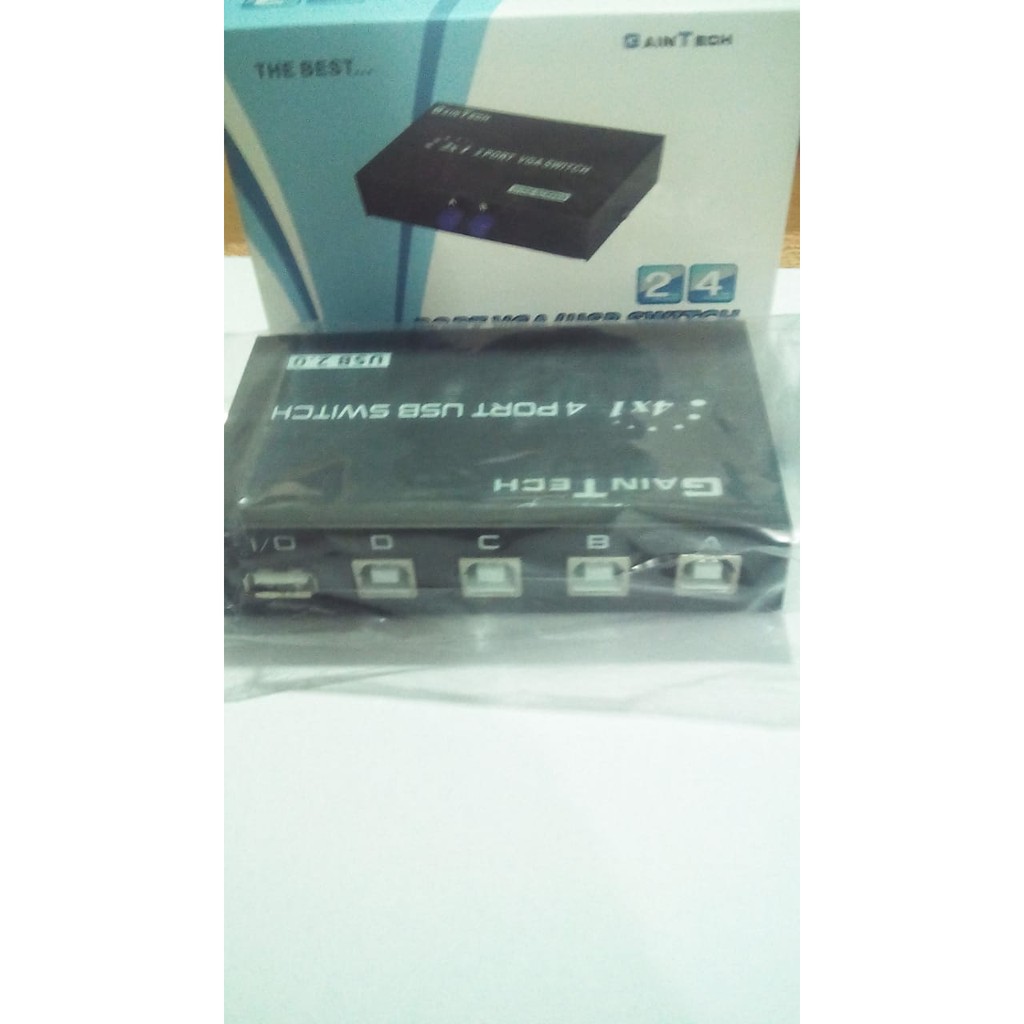 Jual USB HUB 2.0 Data Switch Printer 1-4 GT 1A4B Gaintech - Hitam | Shopee Indonesia
