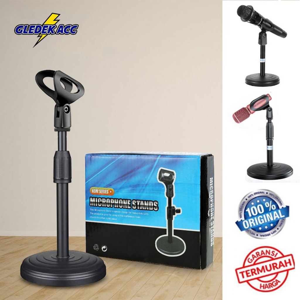 Jual Stand Mic Meja Podium Microphone Holder Livestreaming Bigo Smule ...