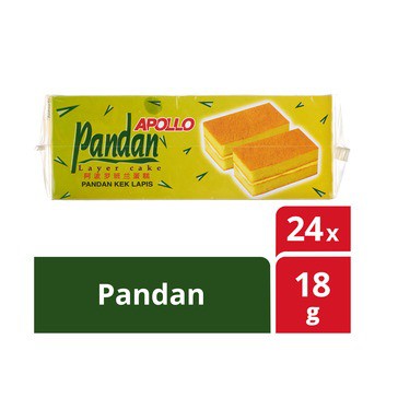 Jual Apollo Bolu Pandan 432 gr (24 pcs x 18 gr) | Shopee Indonesia