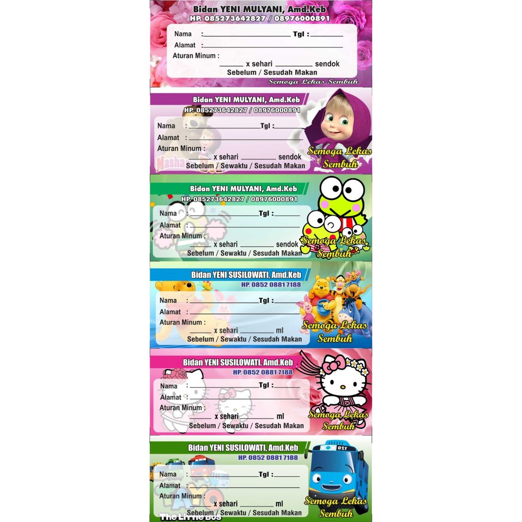 Jual STIKER SIRUP OBAT / LABEL (isi per paket 100 pcs) | Shopee Indonesia