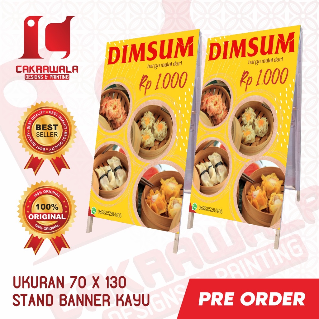 Jual STAND BANNER KAYU UKURAN 70 X 130 - SEGITIGA BANNER KAYU - BANNER ...
