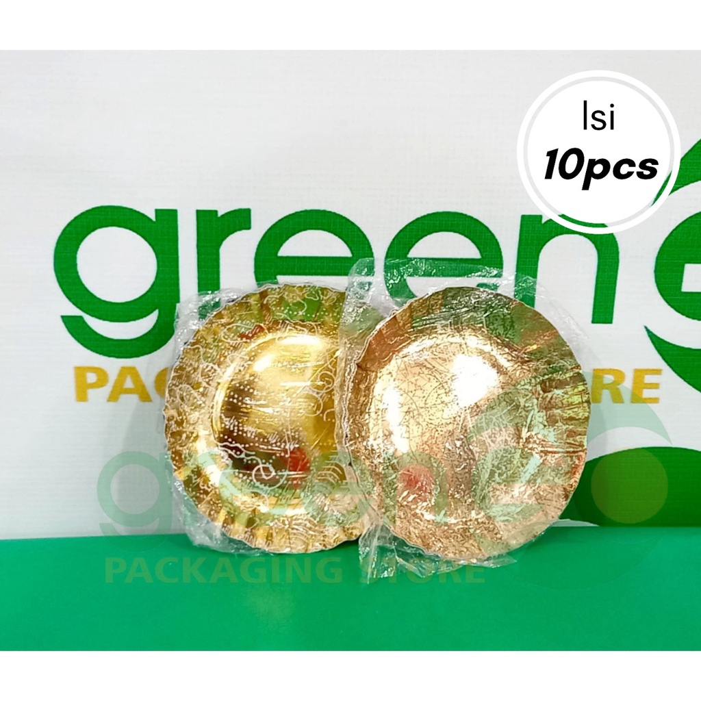 Jual PIRING MAS KERTAS MOTIF ISI 10PCS KECIL MURAH EKONOMIS PIRING ...
