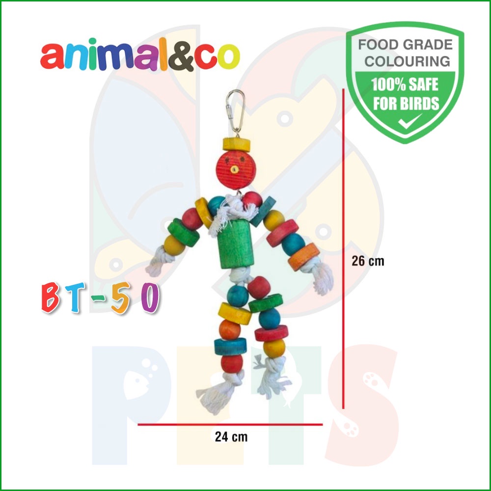 Jual AnimalnCo BT-50 Bird Toy Mainan Burung Gigitan Parrot Macaw Conure ...