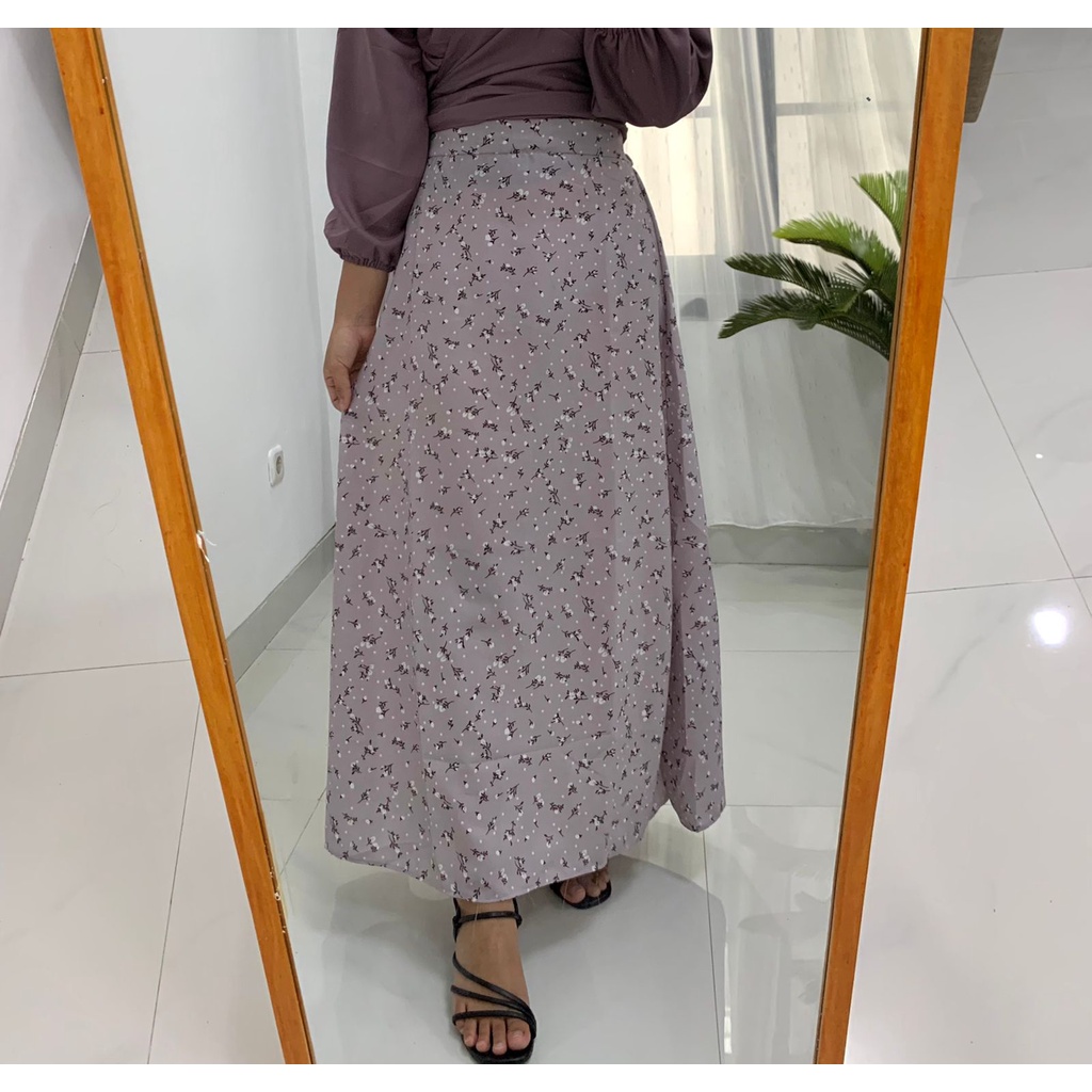 Jual FLORAL SKIRT / ROK MOTIF BUNGA KOREAN STYLE / SKIRT FLOWER / ROK ...