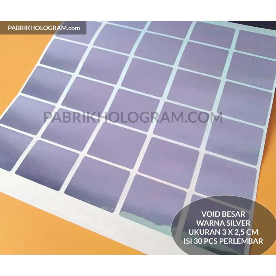 Jual Stiker Hologram Void Silver Besar Polos | Shopee Indonesia