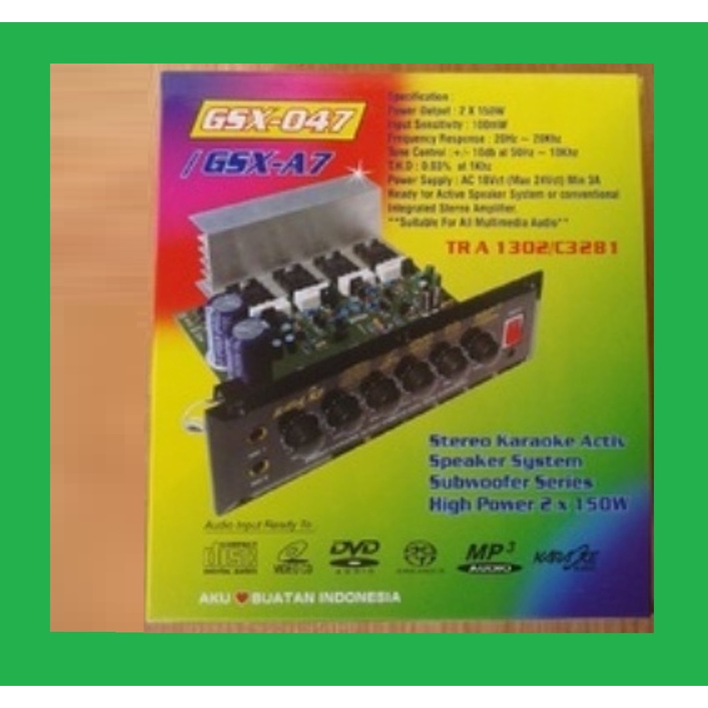 Jual MB- 047 Stereo Karaoke Aktif SPK subwoofer GSX A7 atau GSX047 | Shopee Indonesia