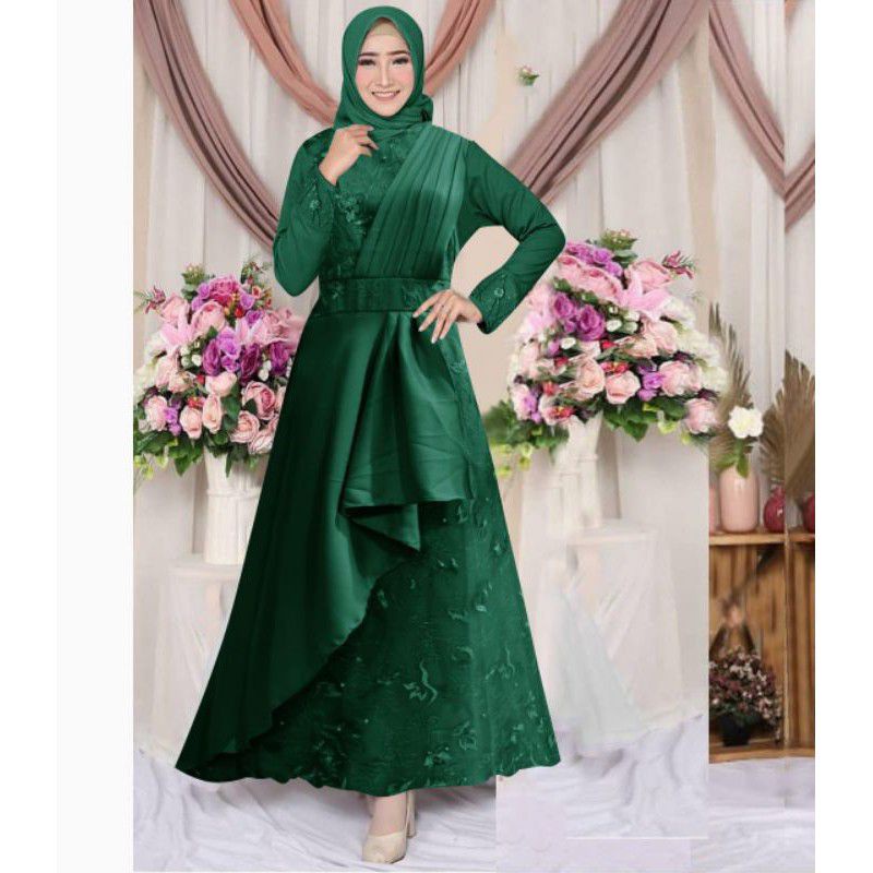 Jual BAJU DRESS GAMIS BRUKAT BROKAT TILE MUTIARA IMPORT PREMIUM KONDANGAN PESTA SERAGAMAN ...