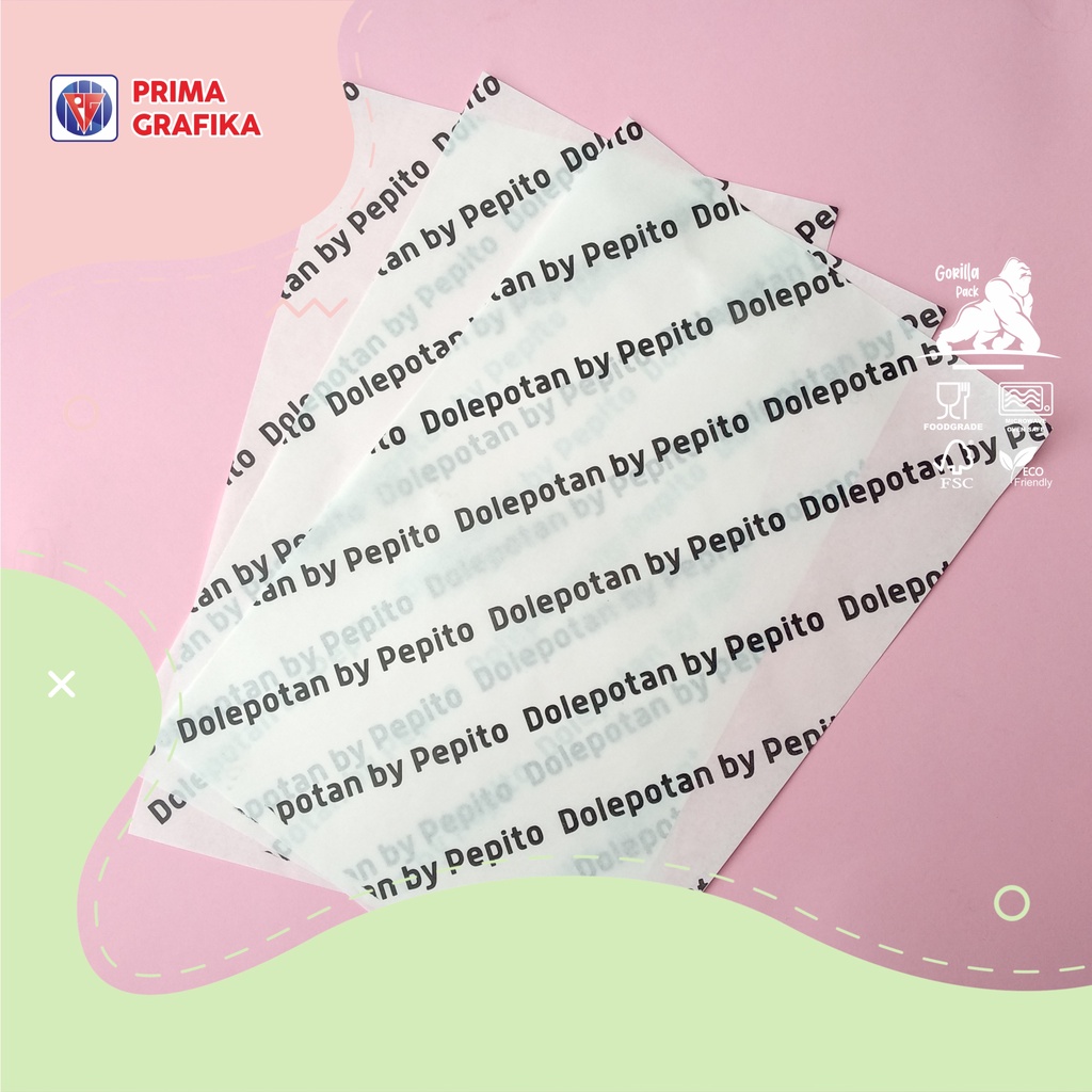 Jual CUSTOM Kertas Roti Foodgrade 30 x 30 cm - Wrapping Paper / Kertas ...