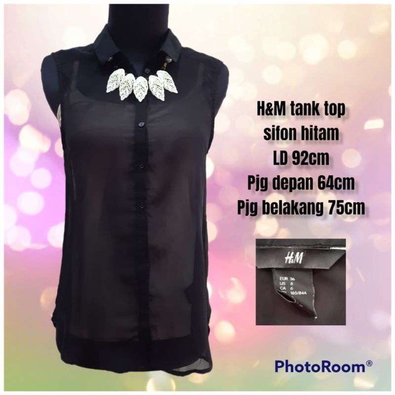 Jual H&M tank top sifon hitam | Shopee Indonesia