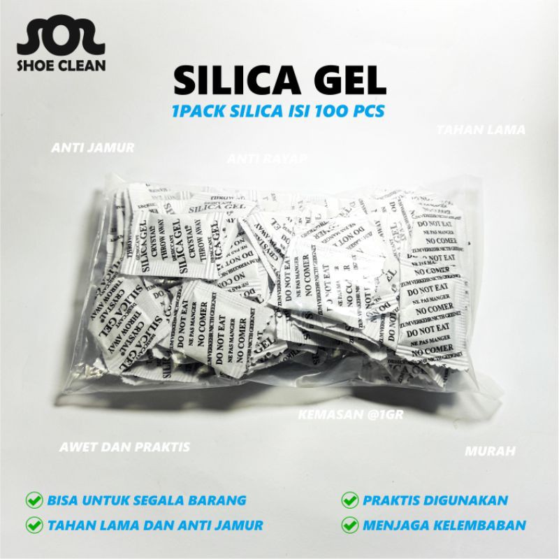 Jual Silica Gel Isi 100 Pengawet, Anti Jamur, Anti Lembab Sepatu ...