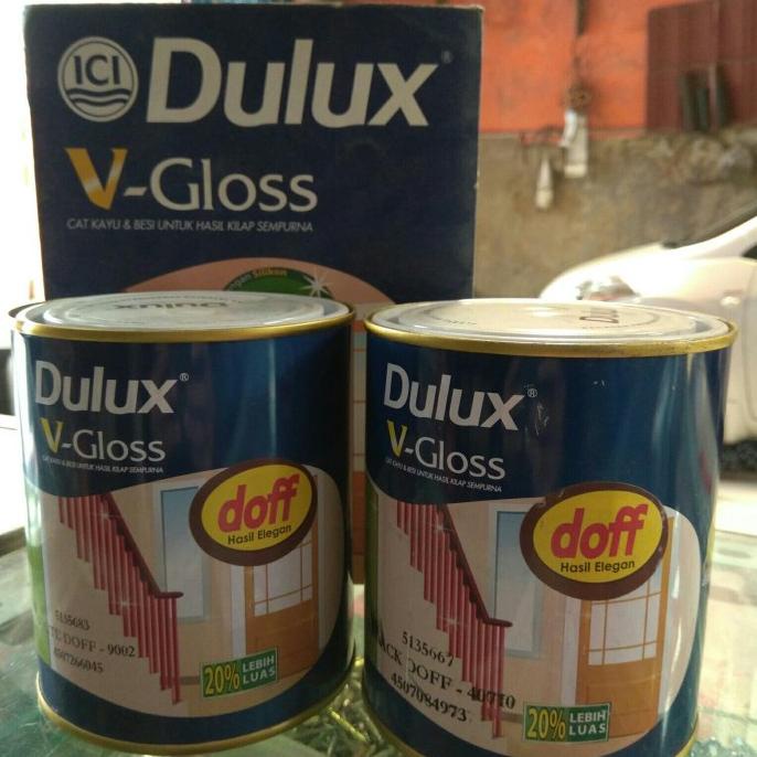 Jual Cat Minyak Dulux V Gloss Cat Minyak Kayu Dan Besi Hitam Putih