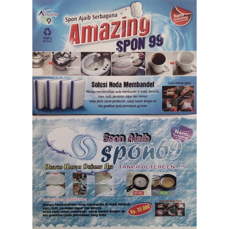 Jual (pilih spon69 atau spon99) Amazing spons99 spo99 99 Spon magic ...