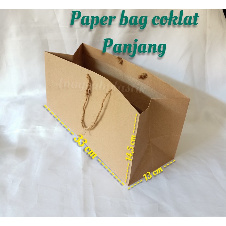 Jual Paper Bag Coklat Polos Persegi Panjang Shopee Indonesia