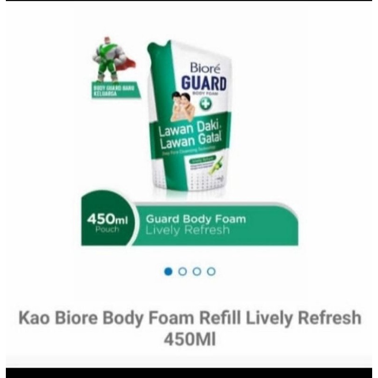 Jual biore guard antibacterial body foam lively refresh 400ml | Shopee ...