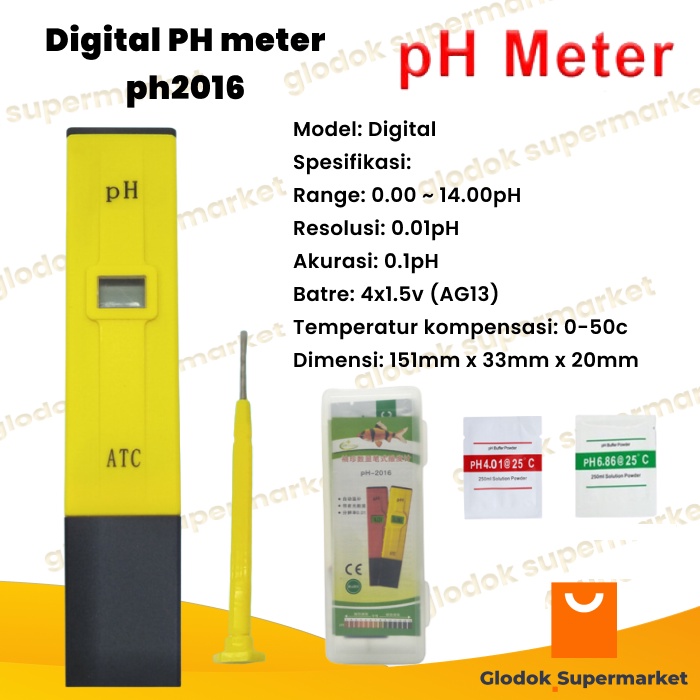 Jual Alat Ukur PH Air pH2016 Uji PH Meter Digital Air Minum pH-2016 ...