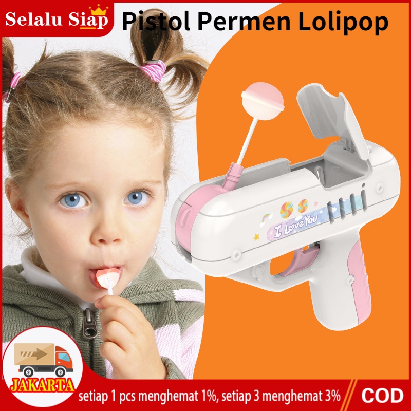 Jual mainan pistol permen lolipop viral / tembakan lollipop permen ...