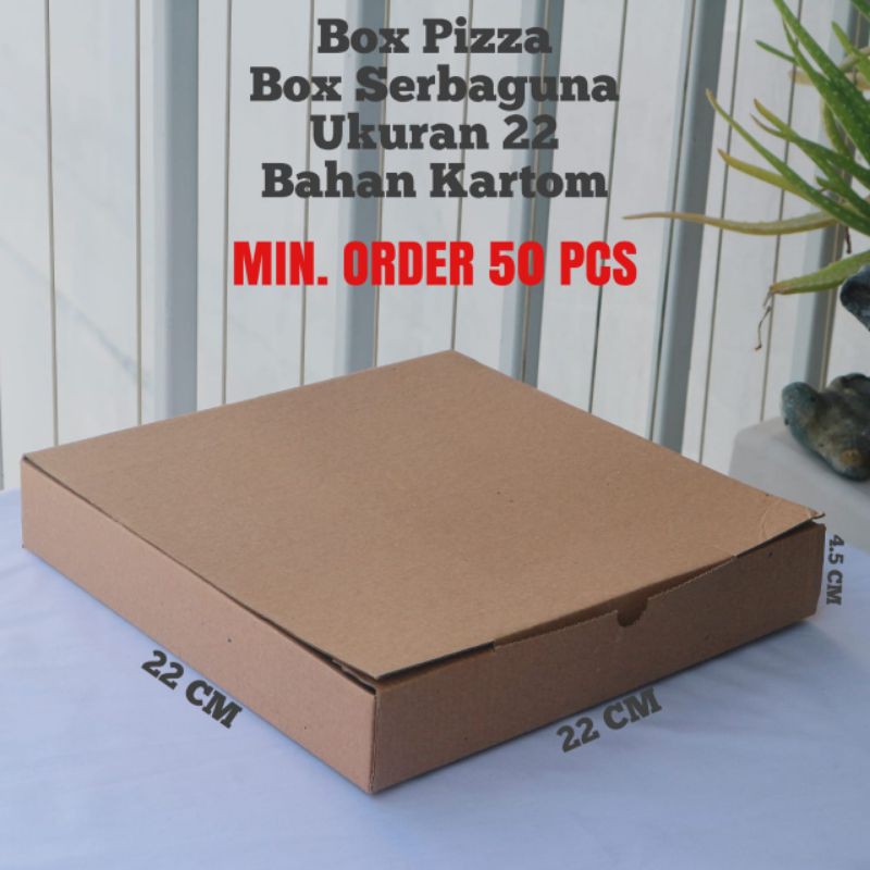 Jual KOTAK BOX PIZZA POLOS SMALL 22 (PEMBELIAN PER 50 PCS) | Shopee ...