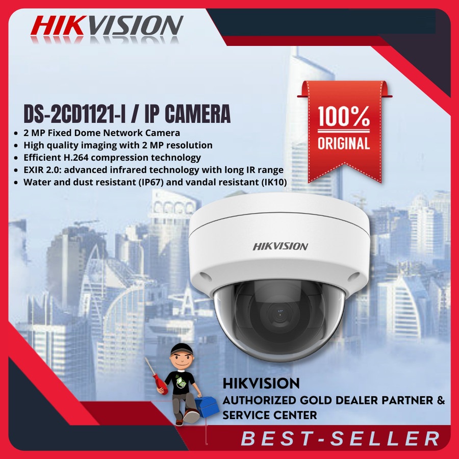 Jual CCTV IP CAMERA HIKVISION 2MP INDOOR DS-2CD1121-I | Shopee Indonesia