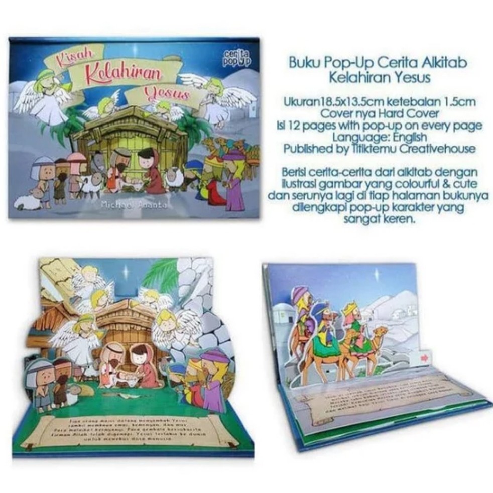 Jual popup Seri alkitab satuan simson pop up/ penyaliban / adam hawa ...