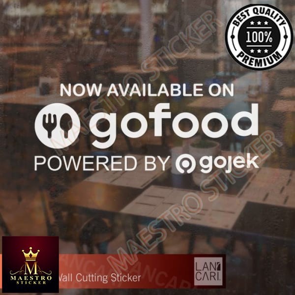 Jual M.STICKER Cutting Sticker Go Food Stiker gofood Kaca Cafe Warung ...