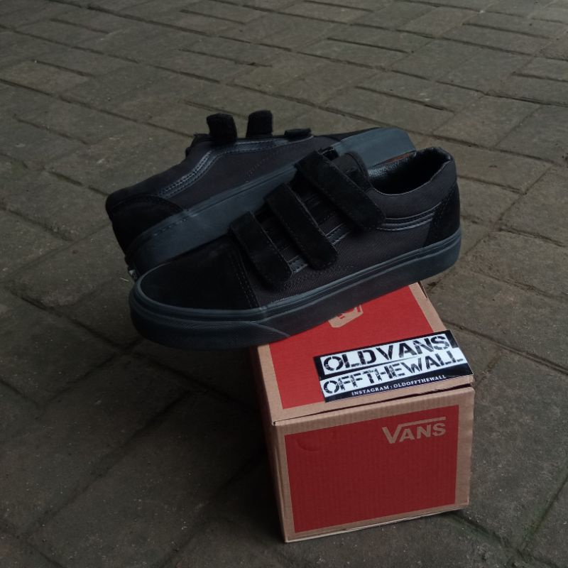 Jual Vans Old Skool V All Black / Vans / Old Skool | Shopee Indonesia