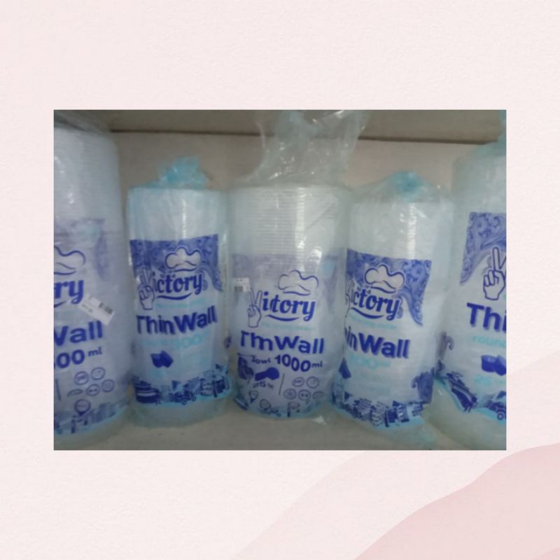 Jual THINWALL VICTORY/CONTAINER BULAT/LINGKARAN 1000ml 500ml 450ml 300ml 200ml | Shopee Indonesia