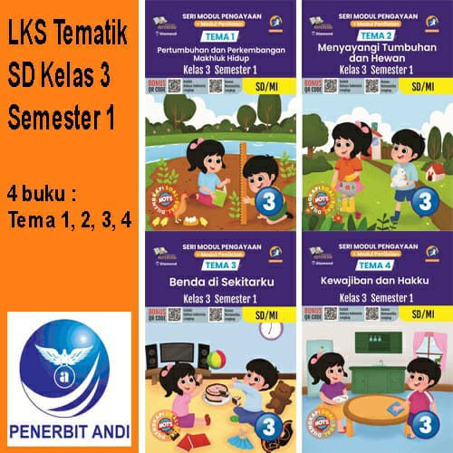 Jual Buku - LKS Tematik SD Kelas 3 Semester 1 (Tema 1-4) - Seri Modul dan Pengayaan (KURIKULUM ...