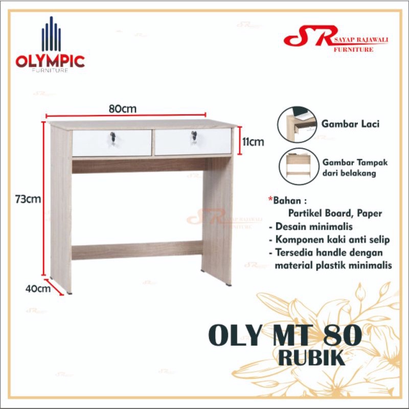 Jual Meja Kerja/meja tulis/meja belajar Olympic Mt 80 rubik | Shopee ...