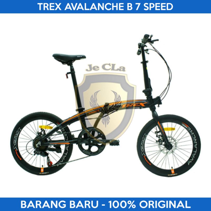 Jual Sepeda Lipat TREX AVALANCHE B 7 Speed 20 Inch Alloy Disc Brake | Shopee Indonesia